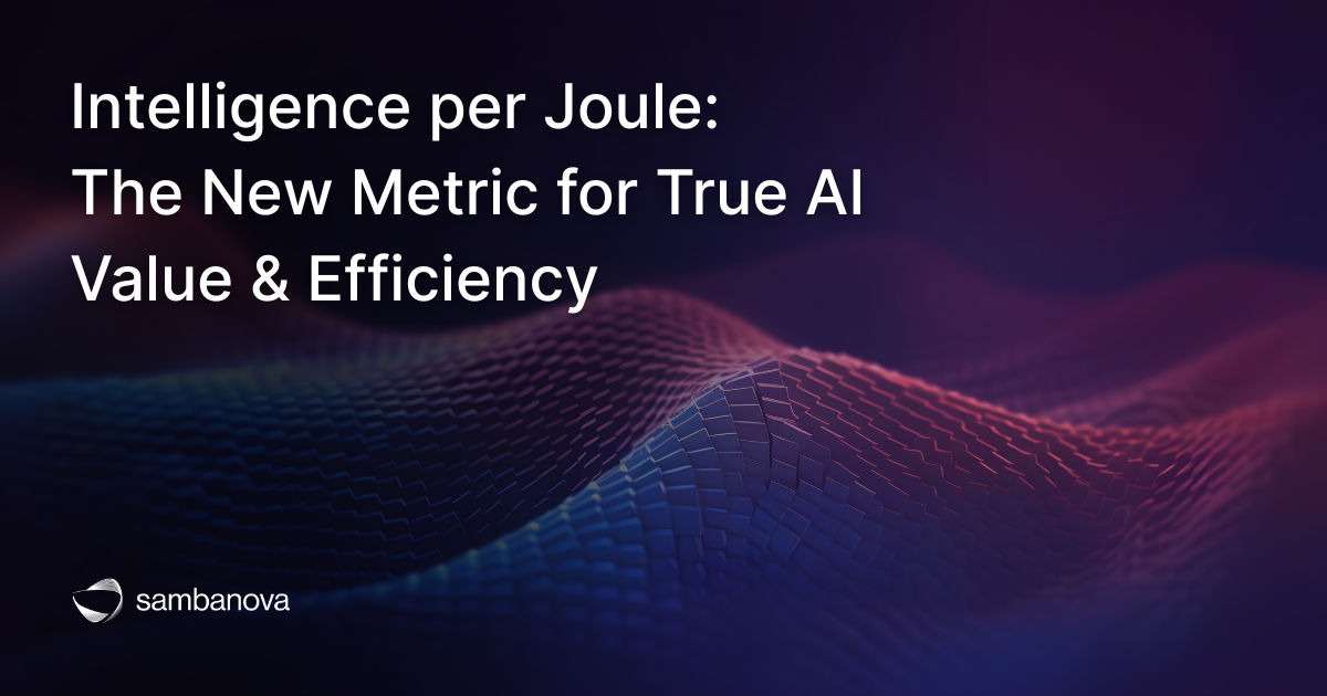 Intelligence per Joule: The New Metric for True AI Value and Efficiency